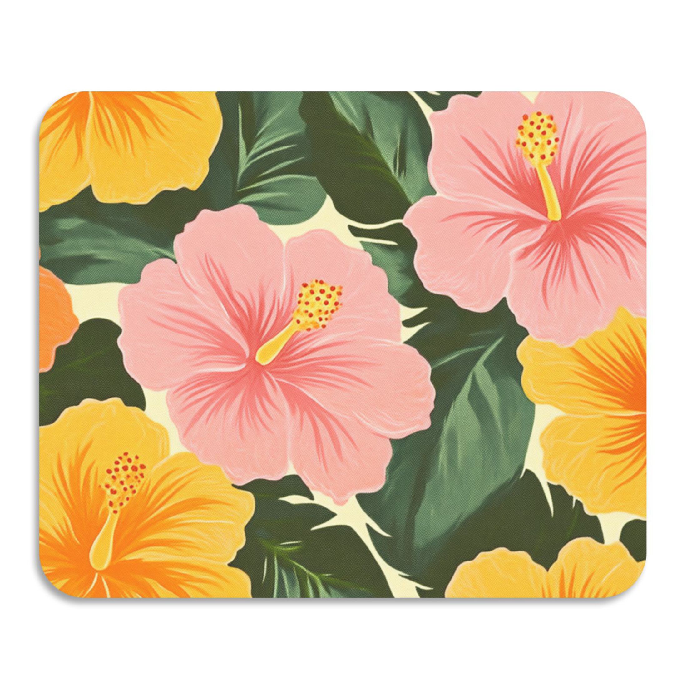 Hawaii Orange Pinkish Yellow Flowers Leaves Diatomite Dish Drying Mat ...