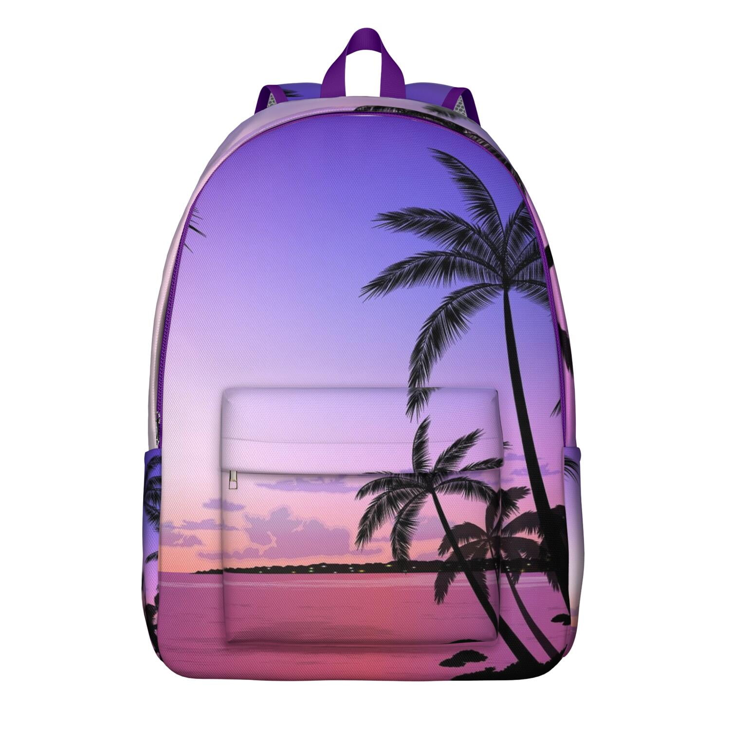 Hawaii Palm Tree Backpack, Summer Beach Palm Trees School Bag with ...