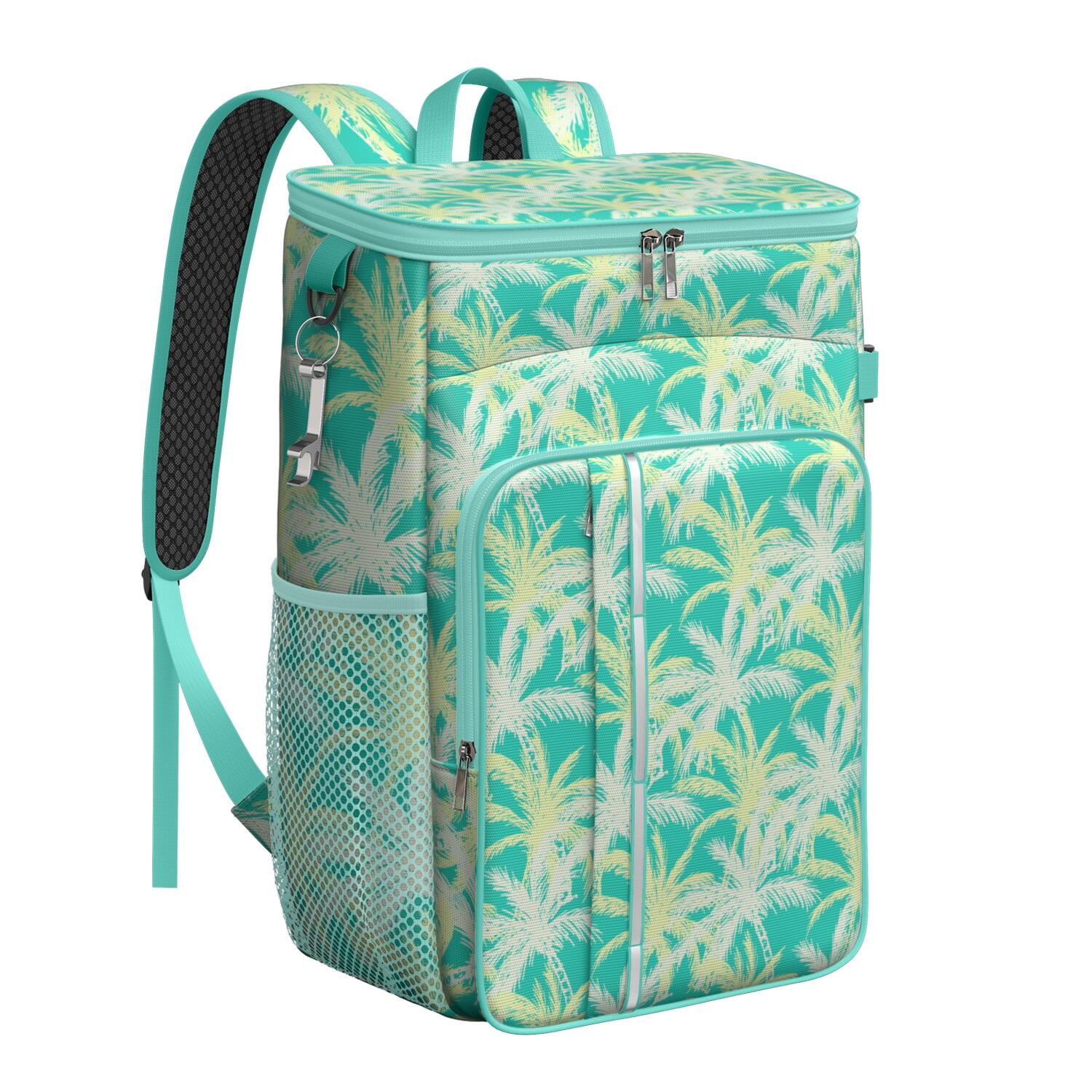 Hawaii Palm Tree Insulated Cooler Backpack, Waterproof Leak Proof Lunch ...