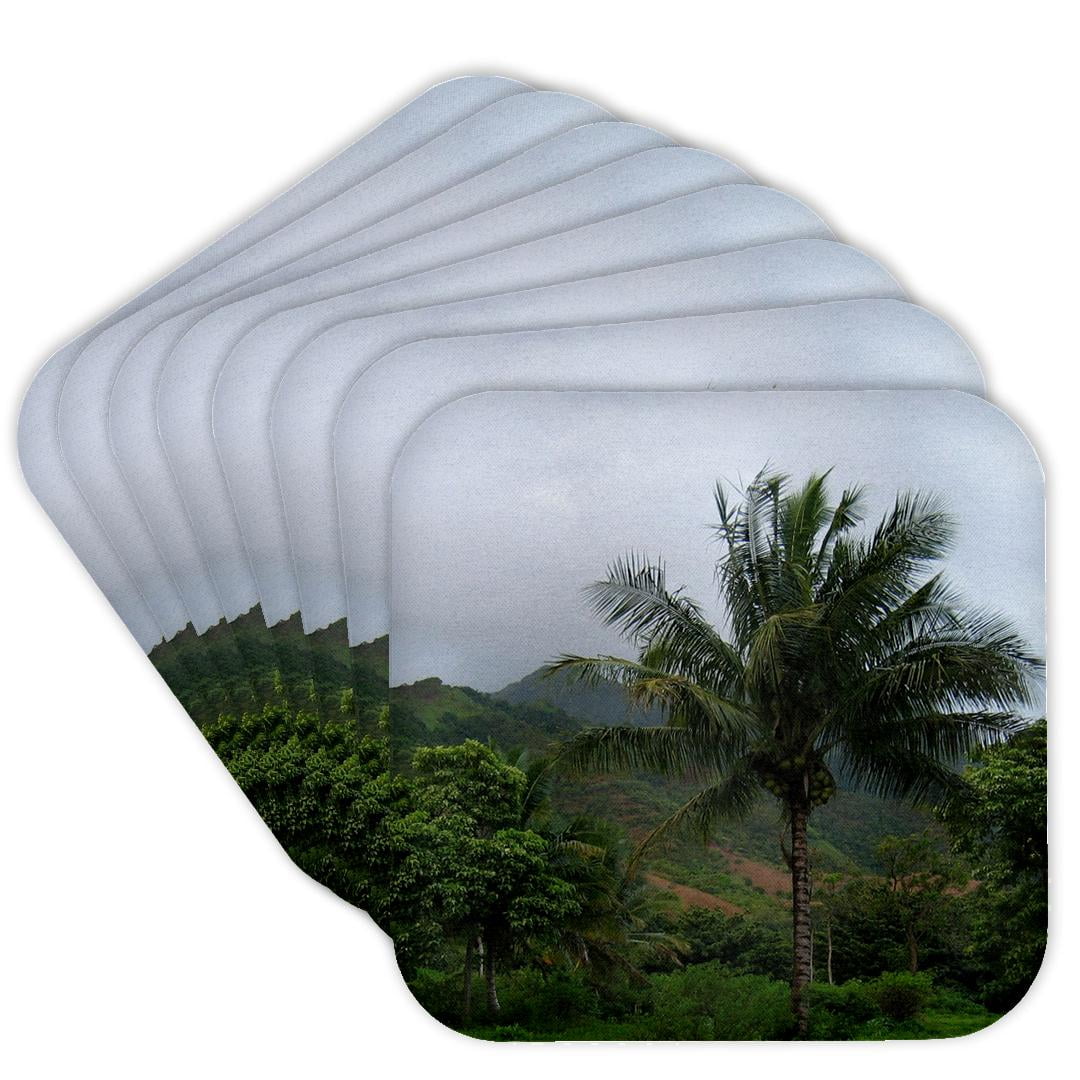 3dRose, Hawaii Palm Tree Travel Photography, Set of 8 Coasters - Soft ...