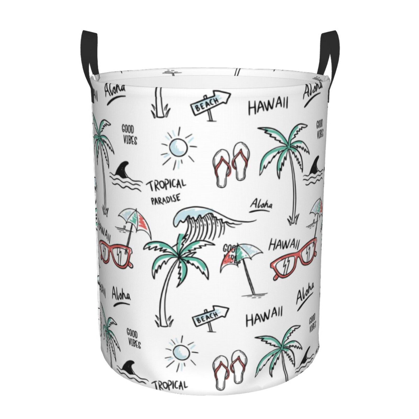 Hawaii Palm trees flip flops Laundry Basket, Laundry Hamper Waterproof ...