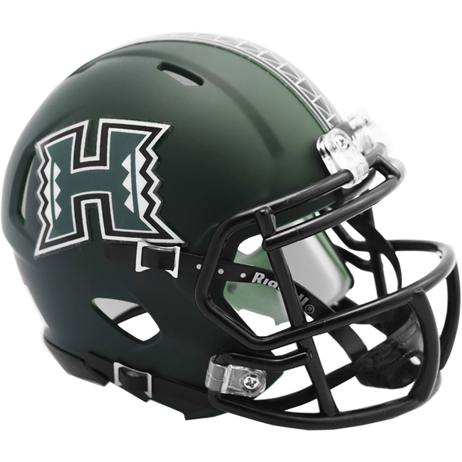 Hawaii Rainbow Warriors Matte Green Riddell NCAA Speed Mini Helmet ...