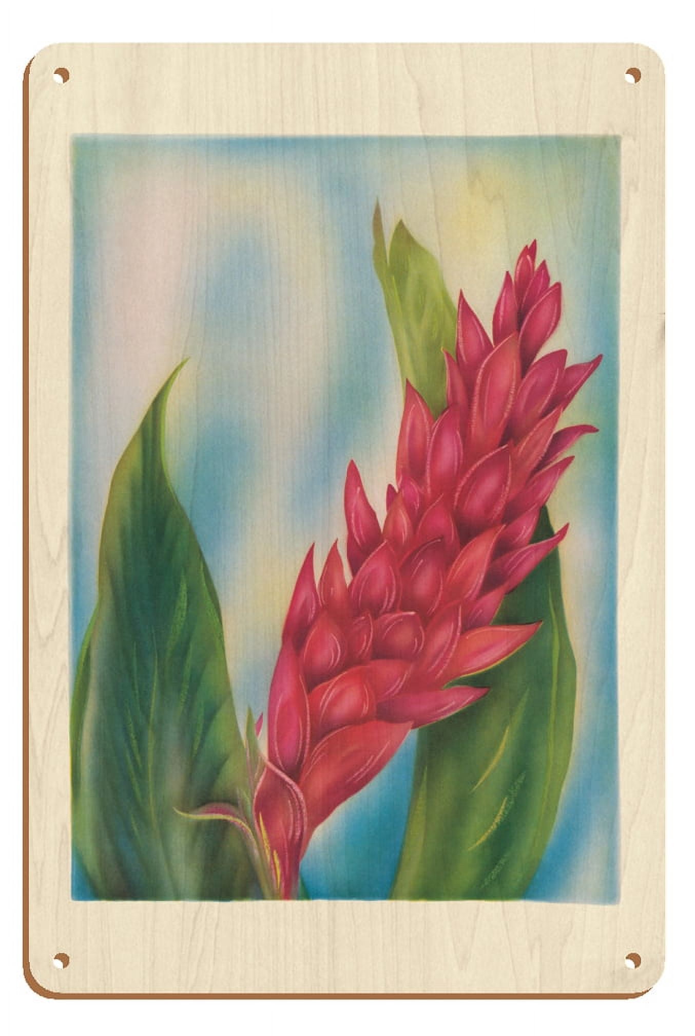 Hawaii Red Ginger - Vintage Hawaiian Airbrush Art by Tip Freeman c ...