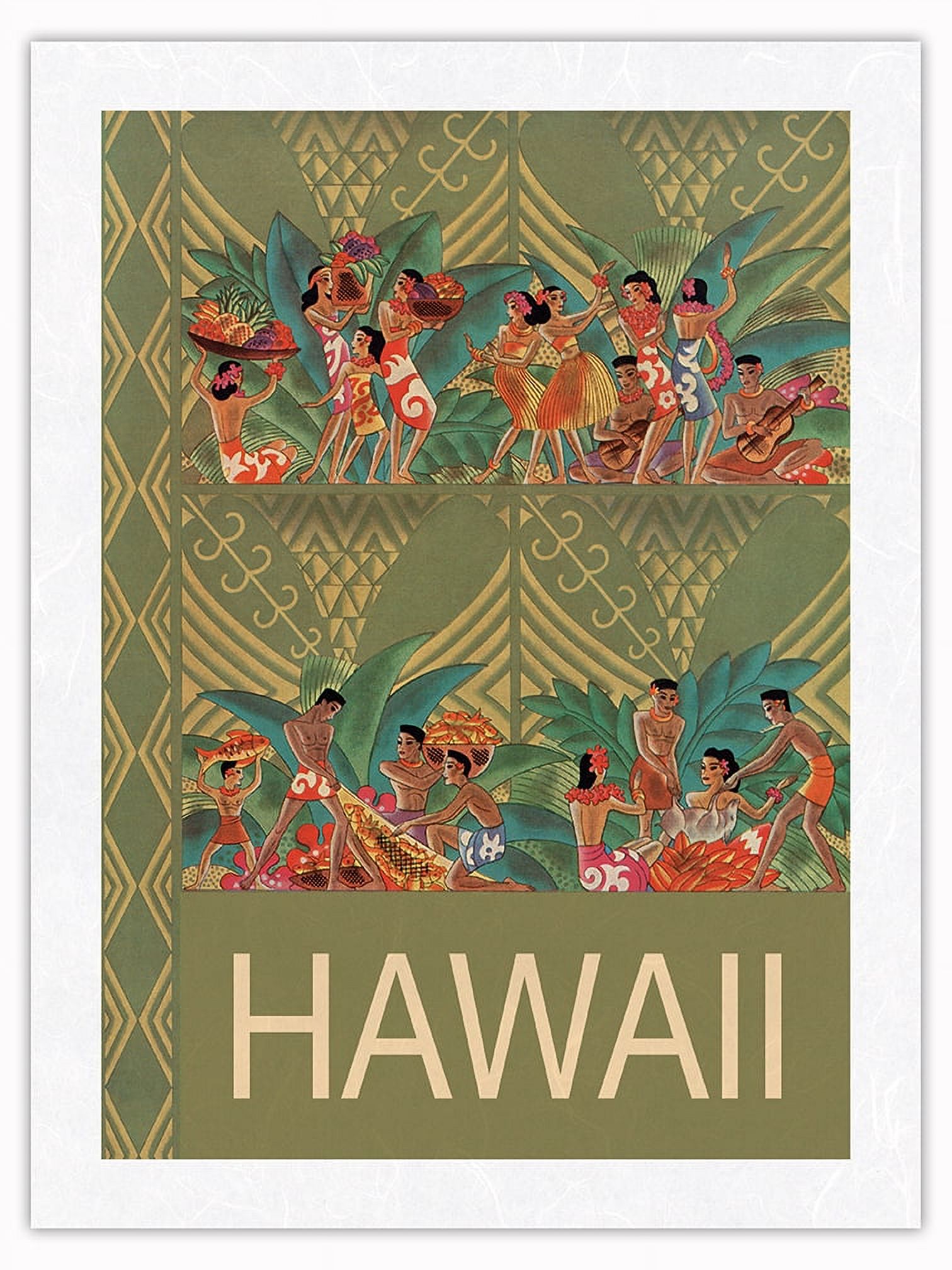 Hawaii - SS Lurine and SS Matsonia Menu Cover - Vintage Ocean Liner ...