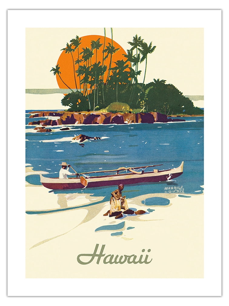Hawaii - SS Malolo - Vintage Ocean Liner Travel Poster by Maurice Logan ...