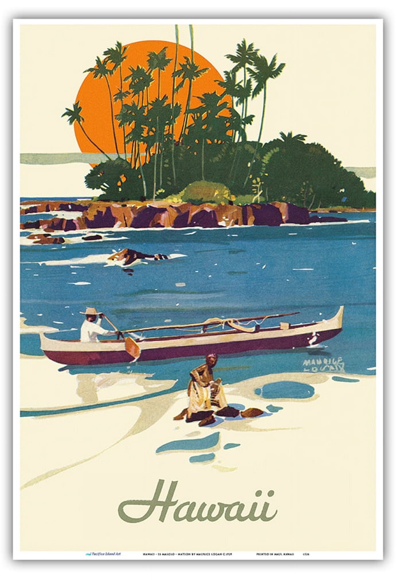 Hawaii - SS Malolo - Vintage Ocean Liner Travel Poster by Maurice Logan ...