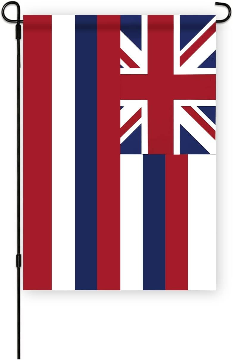 Hawaii State Garden Flags 12.5 * 18 Inches Double Sided Vivid Color and ...
