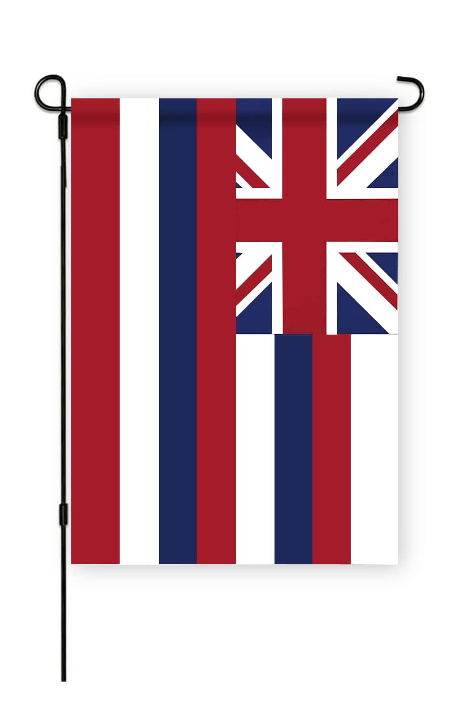 Hawaii State Garden Flags Double Sided Vivid Color and Fade Proof Small ...