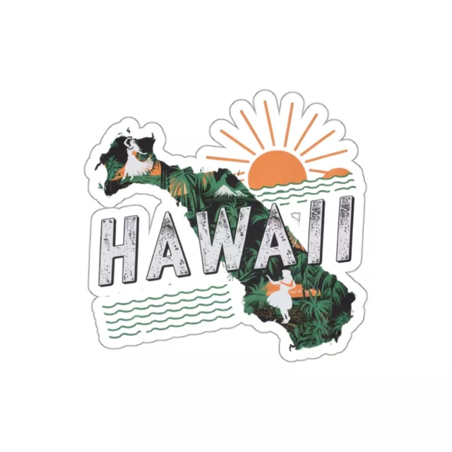Hawaii State Vinyl Stickers Outline Aesthetic Design United States Of ...