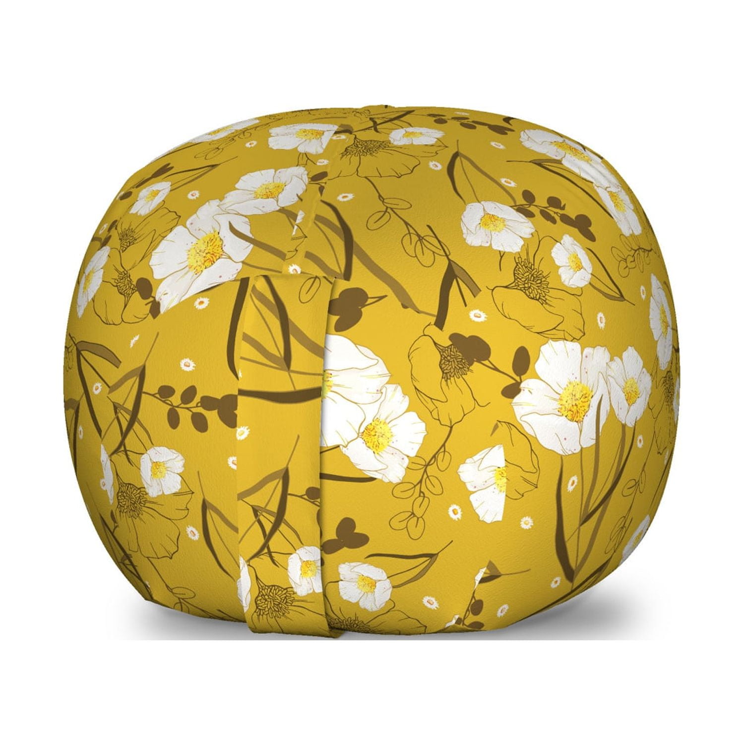 Hawaii Storage Toy Bag Chair, Floral Vintage Pattern of Pure Flowers ...