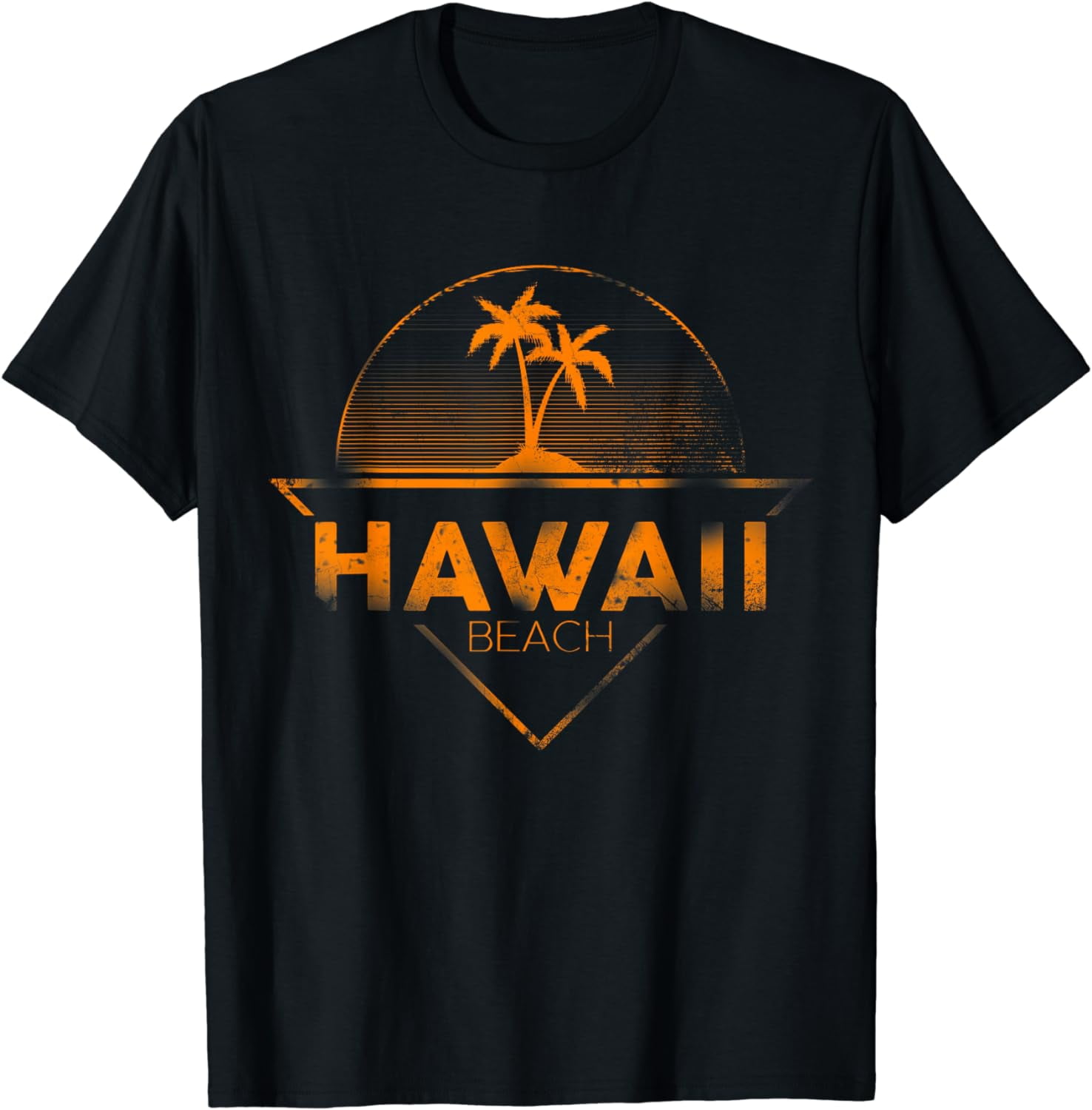 Hawaii Sunset Palm Trees Beach Summer Vacation Tourist Gifts T-Shirt ...