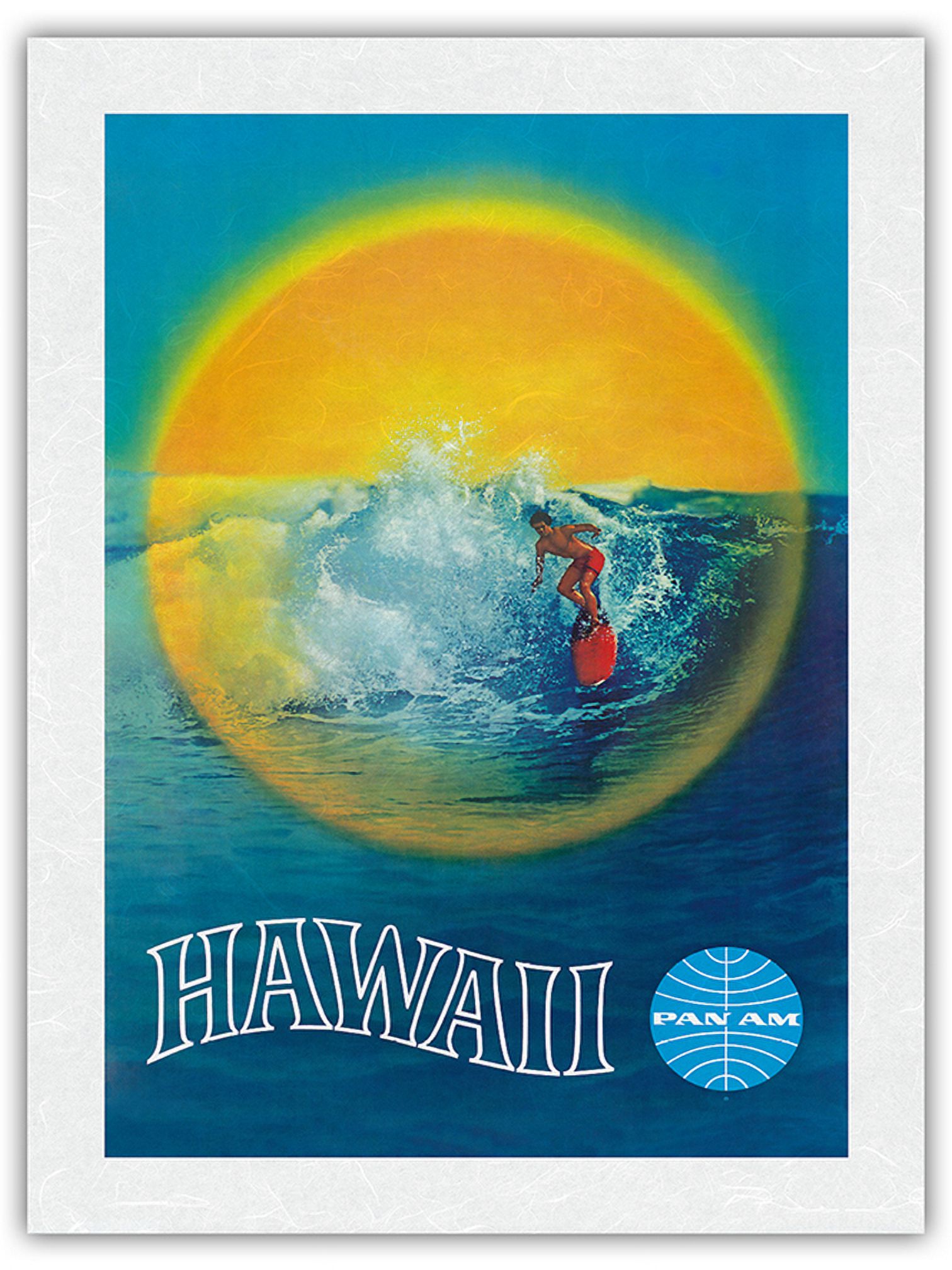 Hawaii - Surfer - Pan American World Airways - Vintage Hawaiian Travel ...