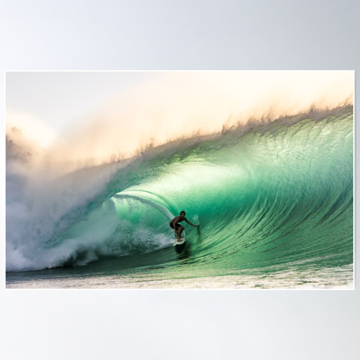 Hawaii Surfer Pipeline Aloha Poster Wall Art, Modern Wall Decor For ...