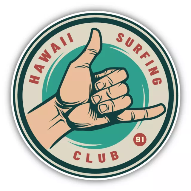 Hawaii Ten Shaka Sticker Phone Decal Water Bottle Stickers Car Decals ...