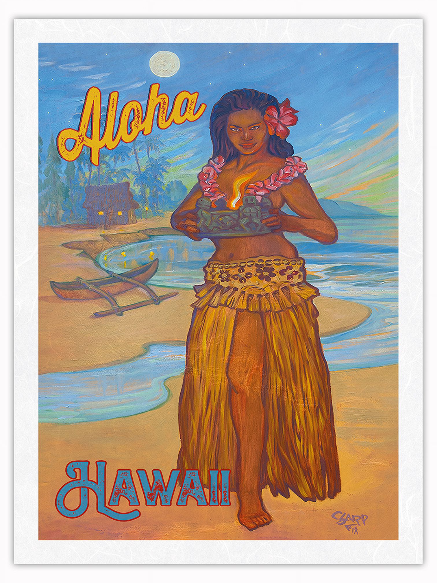 Hawaii - The Exotic Pacific Islands - Vintage Hawaiian Travel Poster by ...