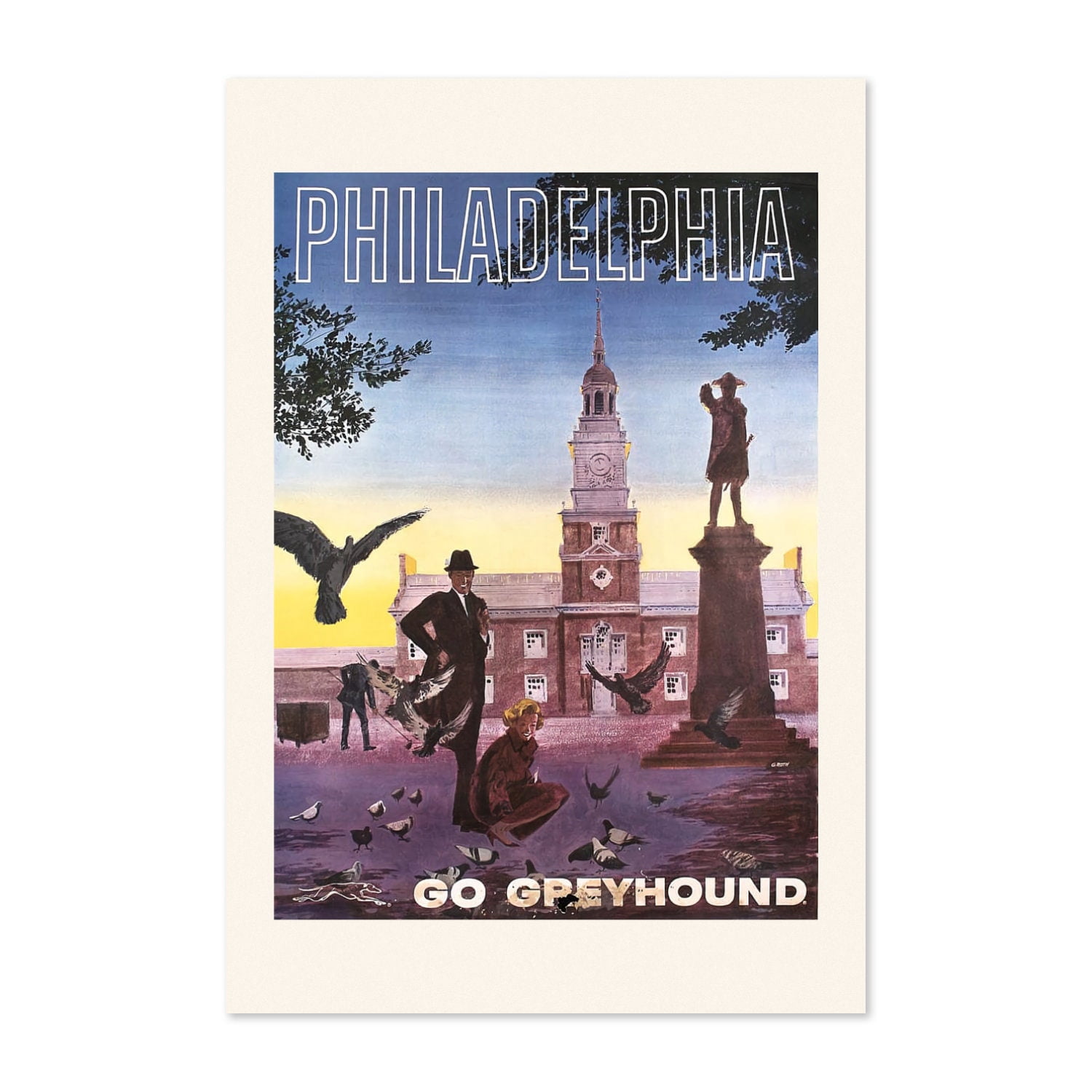 Hawaii Travel Poster Outrigger Boat Vintage Wall Art Colorful Retro ...