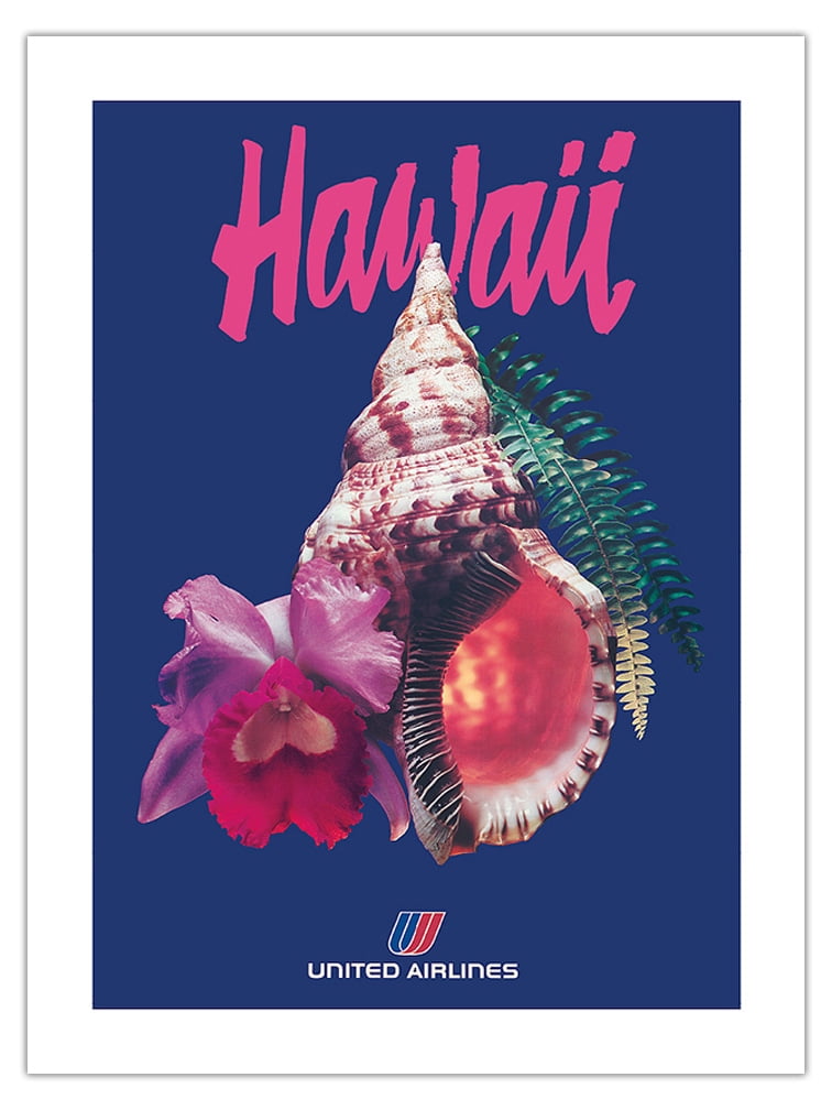 Hawaii - Triton's Trumpet Shell (Pü Puhi) - United Airlines - Vintage ...