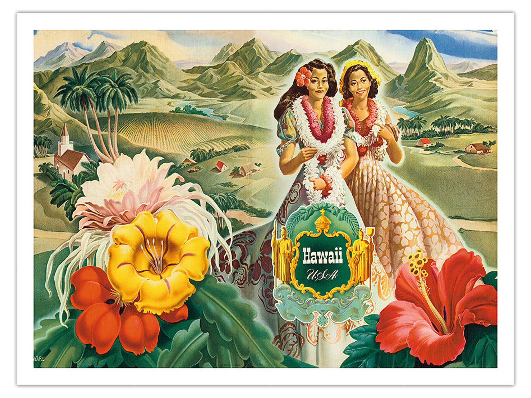 Hawaii USA - Cover for Territory of Hawaii (T.H.) Tourist Bureau ...