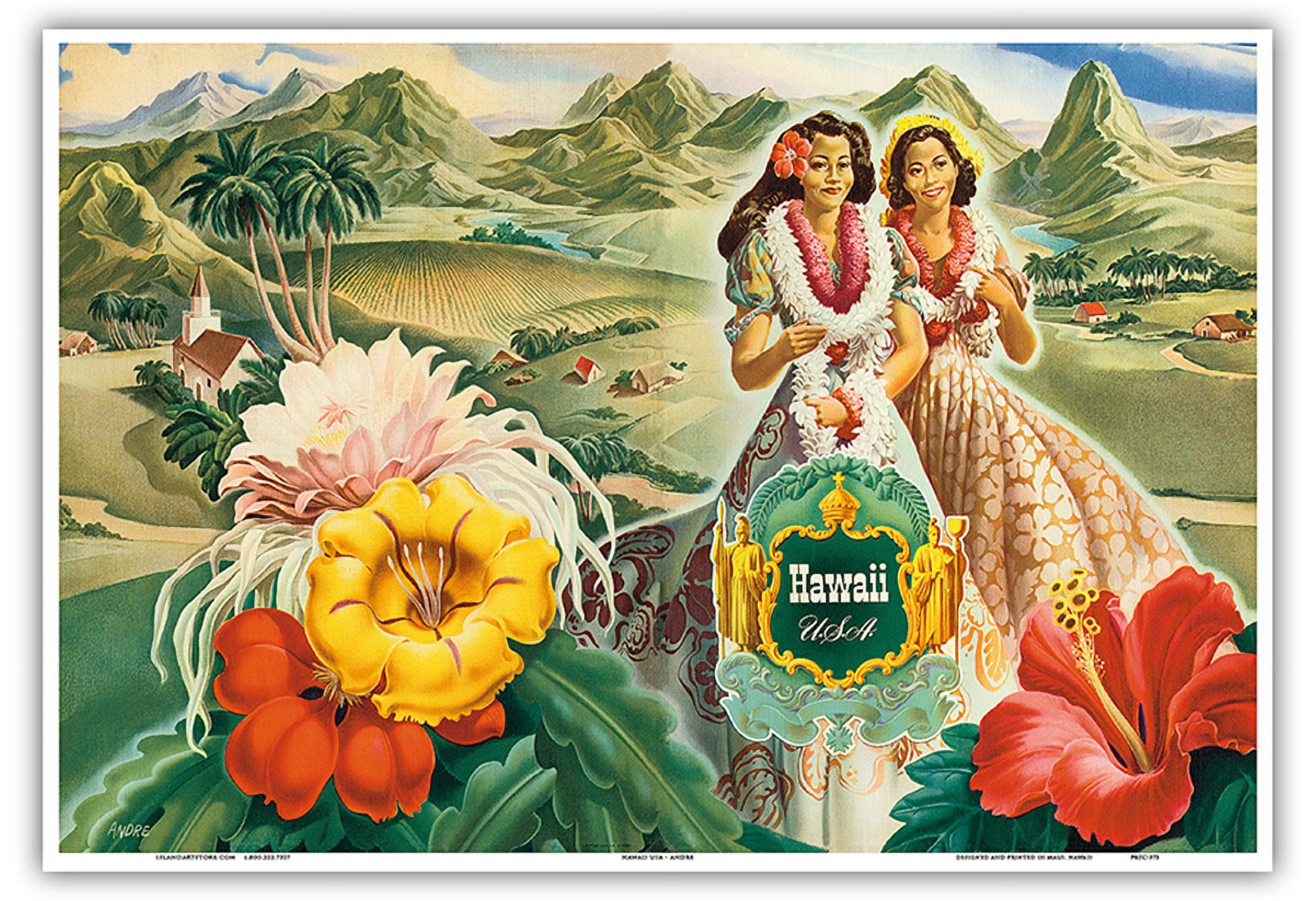 Hawaii USA - Cover for Territory of Hawaii (T.H.) Tourist Bureau ...