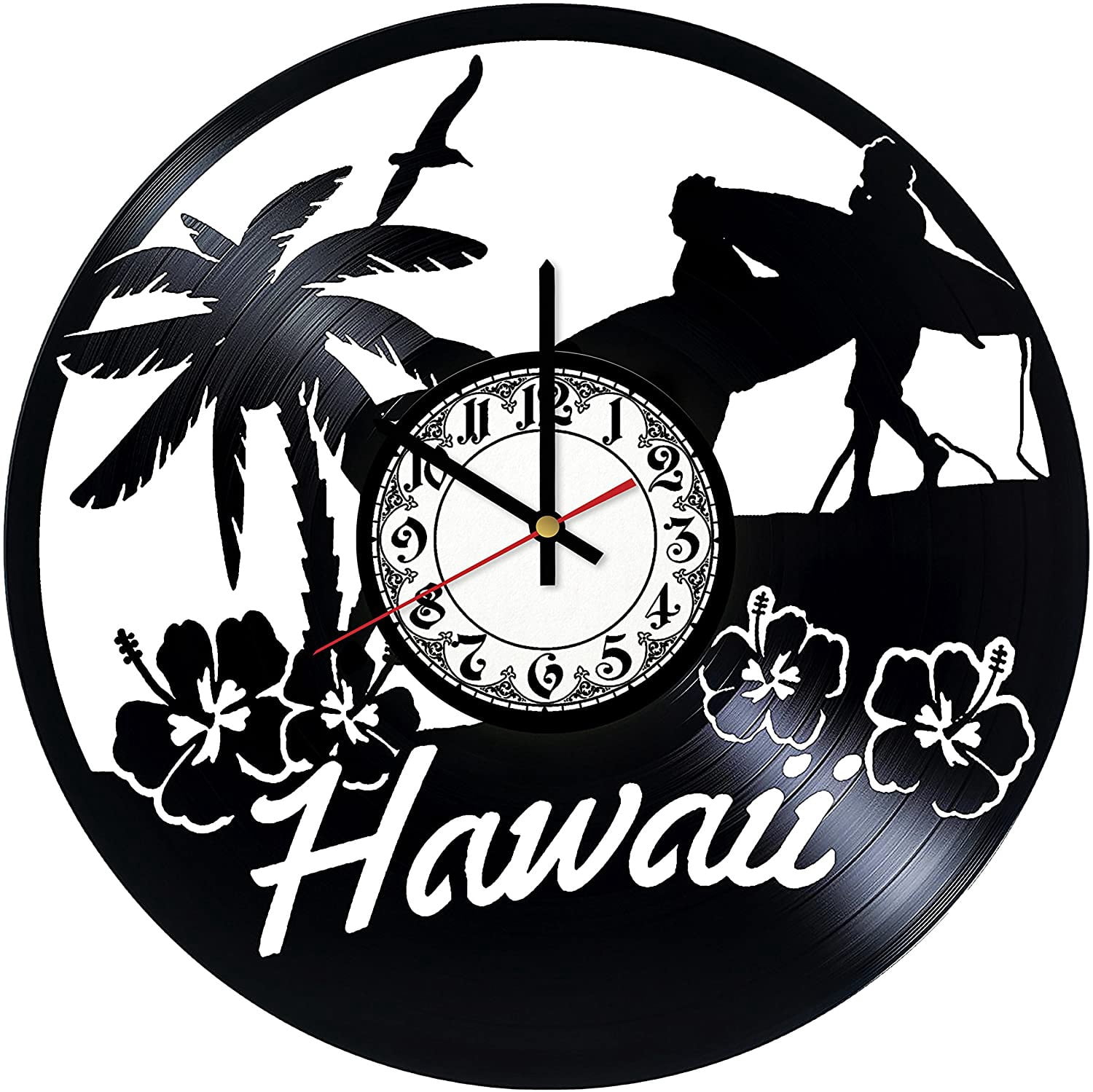 Hawaii Vinyl Record Wall Clock Endless Summer Hawaii Wall Clock Home ...