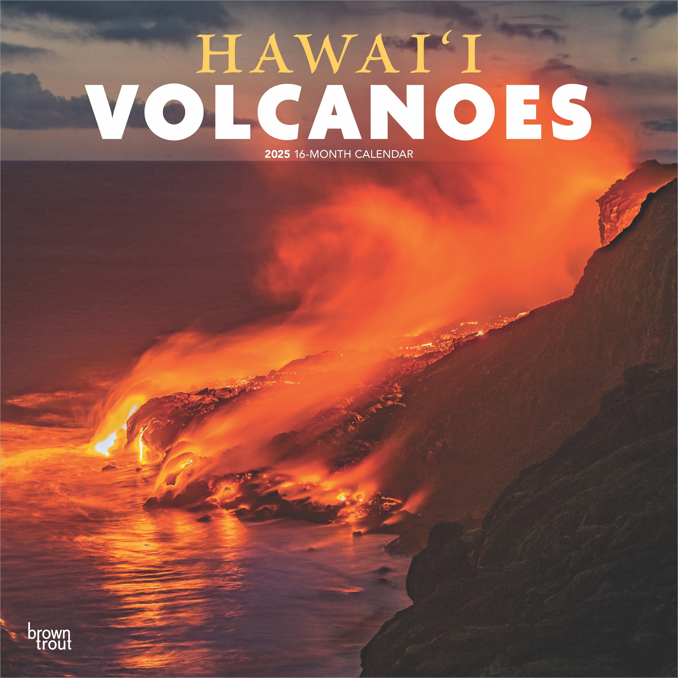 Hawaii Volcanoes | 2025 12x24" (Hanging) Square Wall Calendar ...