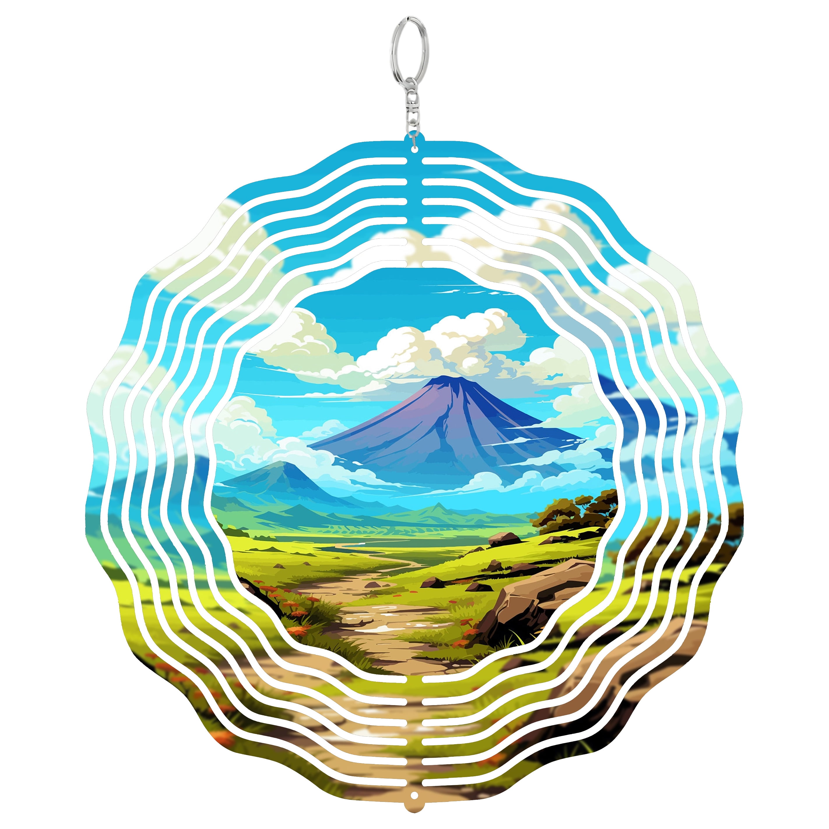 Hawaii Volcanoes National Park 3D Wind Spinner Stainless Steel Kinetic ...