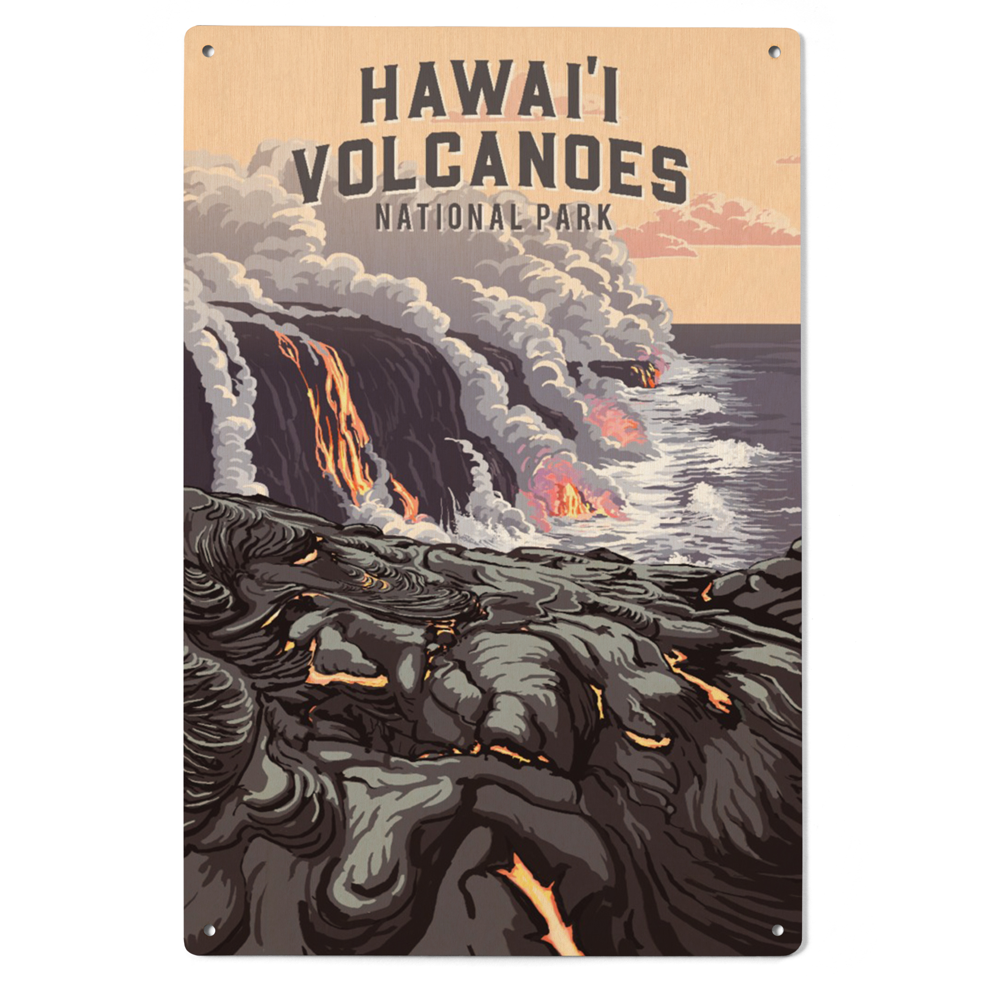 Hawaii Volcanoes National Park, Hawaii, Painterly National Park Series ...