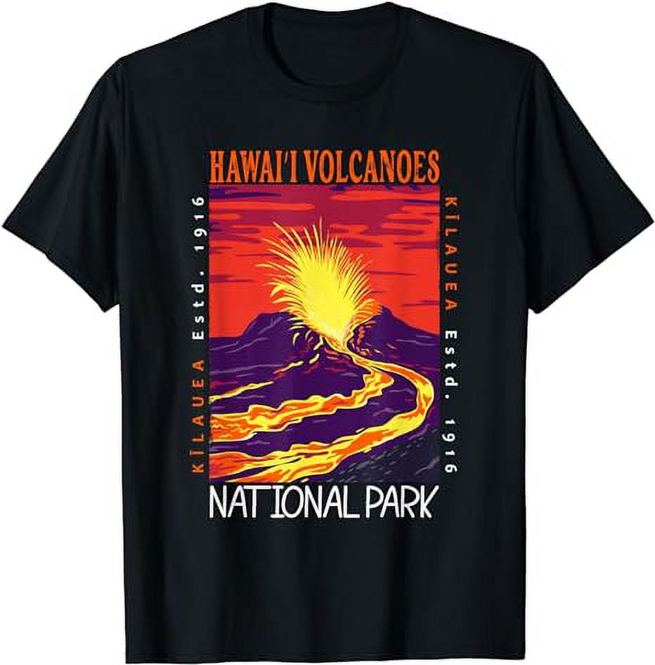 Hawaii Volcanoes National Park Kilauea Volcano Vintage T-Shirt ...