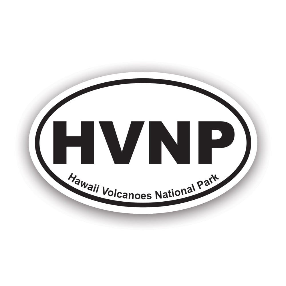 Hawaii Volcanoes National Park Oval Sticker Decal - Self Adhesive Vinyl ...