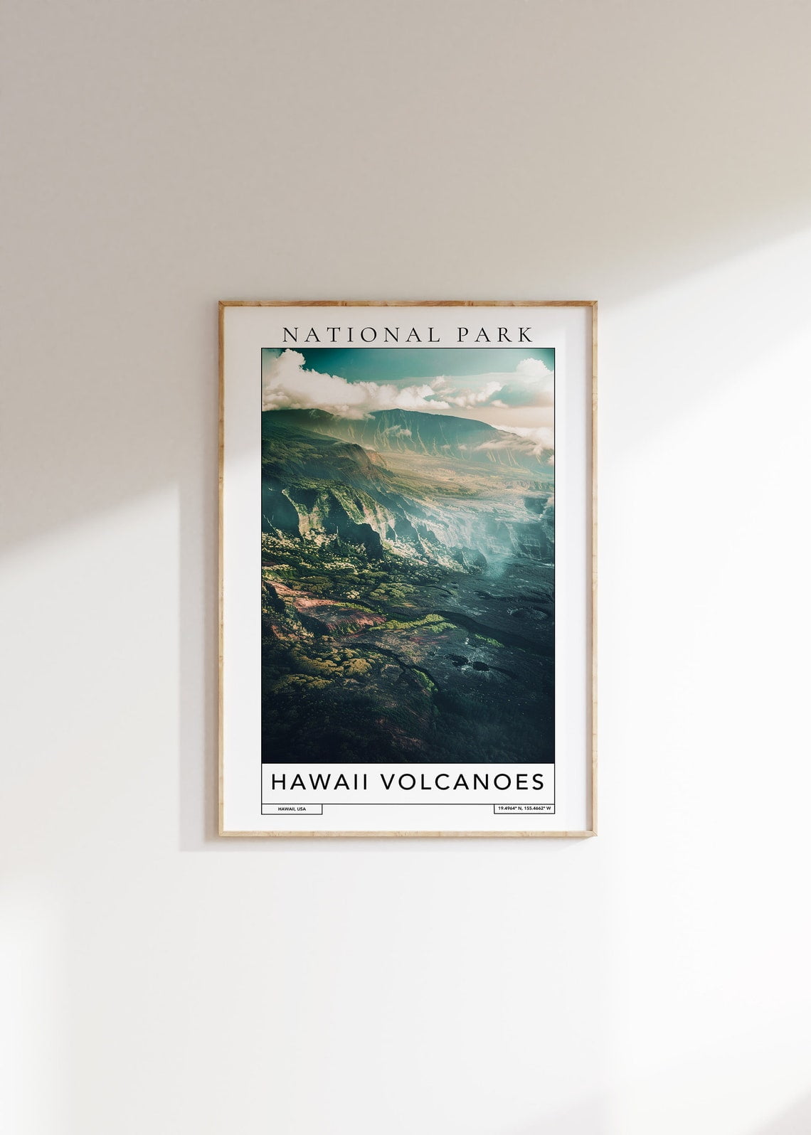 Hawaii Volcanoes National Park Travel Poster, Unframed Poster Size ...