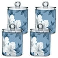 Hawaii White Flowers Light Blue Background Translucent Plastic Cans ...