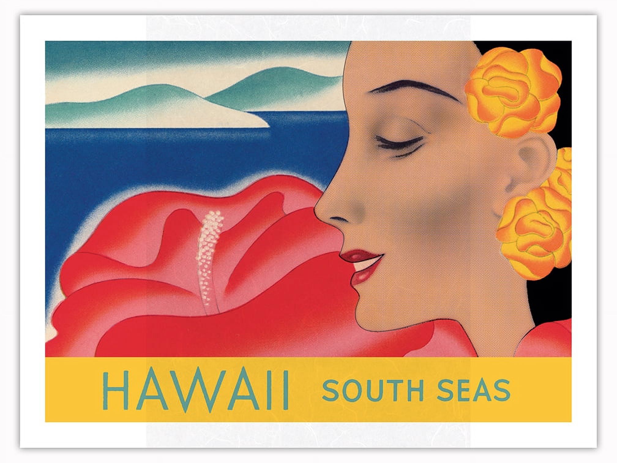 Hawaii and South Seas - Vintage Hawaiian Travel Poster by Frank Macintosh c.1950s - Japanese ...