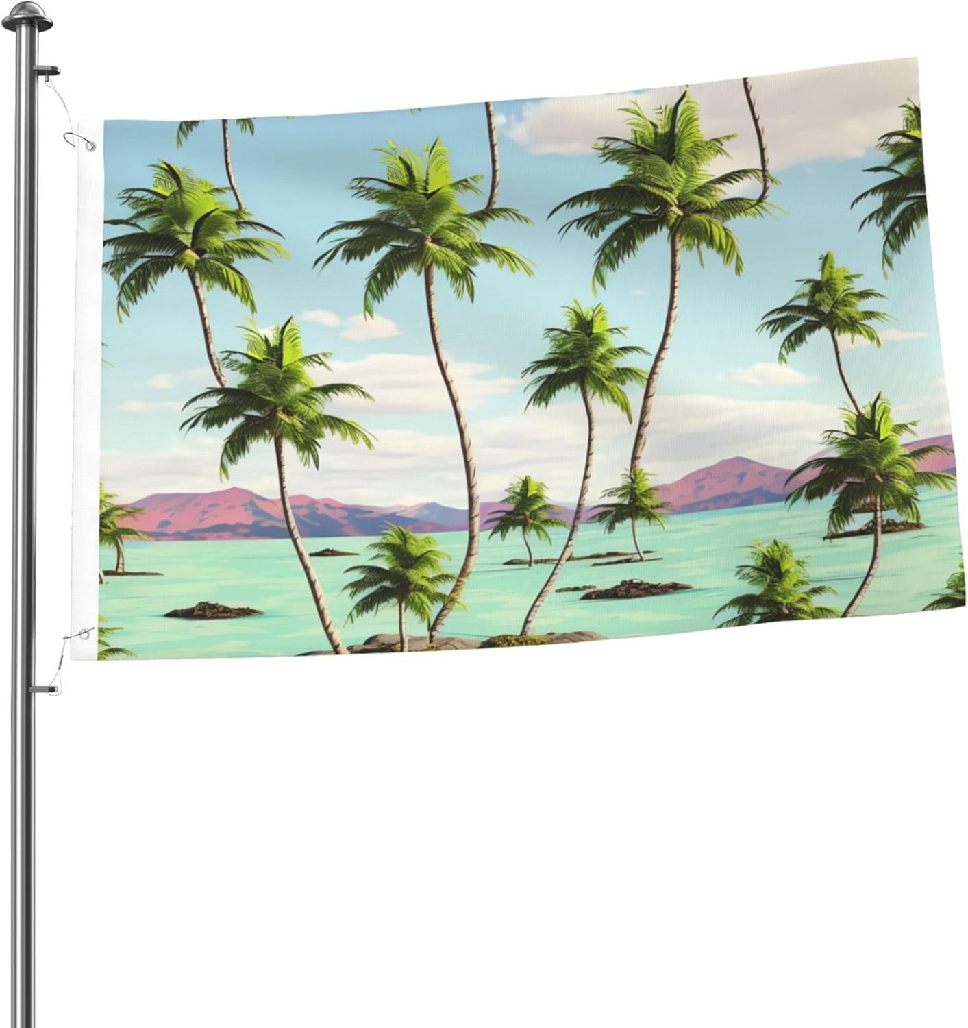 Hawaii palm tree Garden Flags Holiday Banner with Brass Grommets Large ...