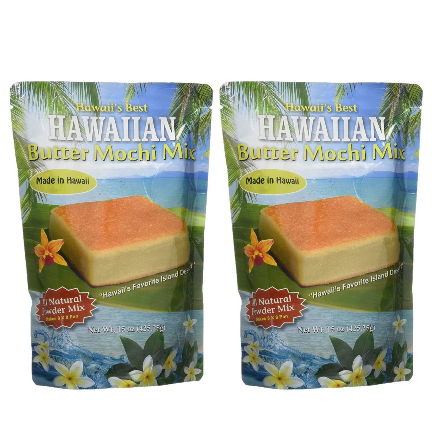 Hawaii's Best Butter Mochi Two Pack (15 oz each) - Easy to Make ...