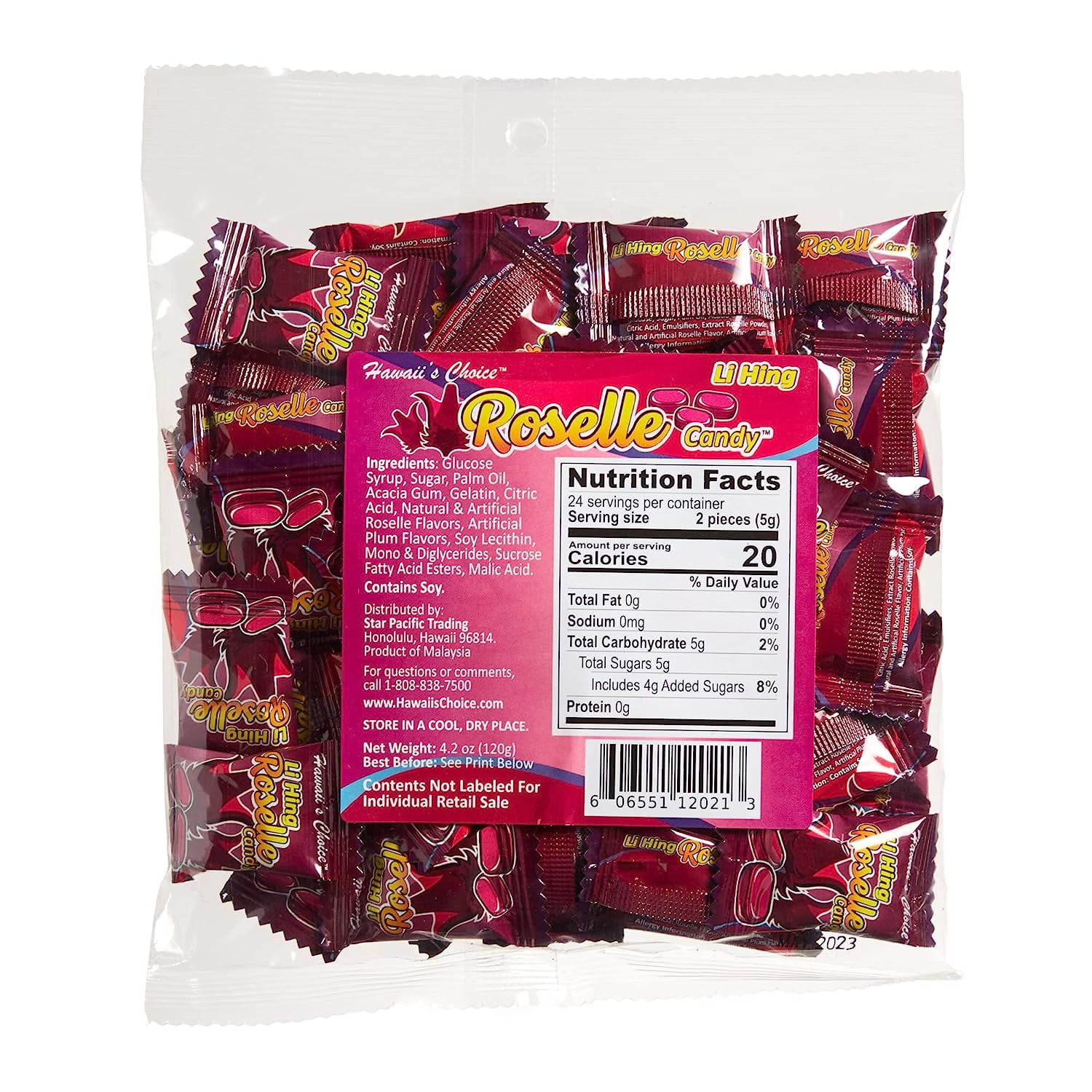 Hawaii's Choice Li Hing Hawaiian Chewy Candies - Individually Wrapped ...