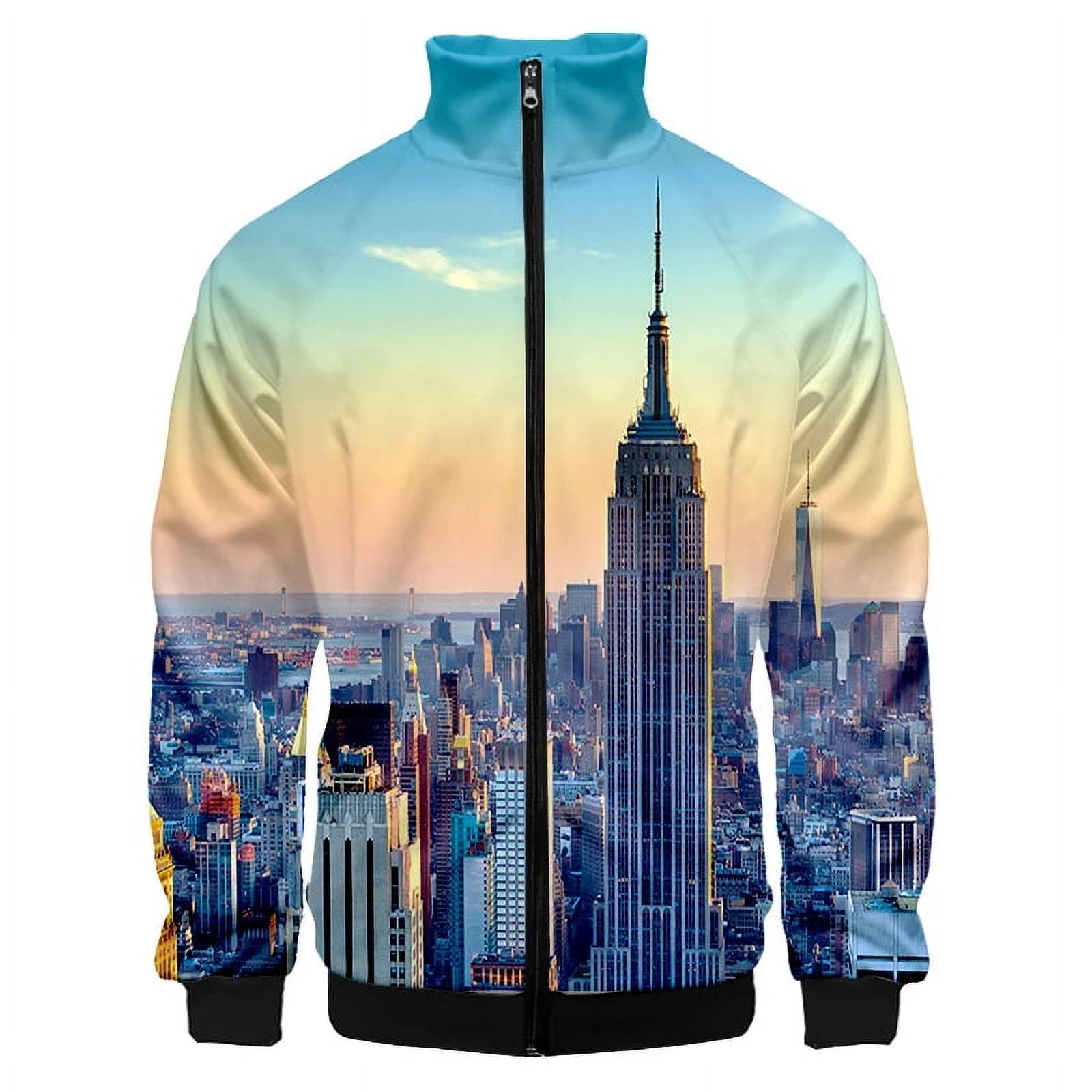Hawaiian 3d Printed Jacket Men's Street Cool Scenery Long Sleeves Coat ...