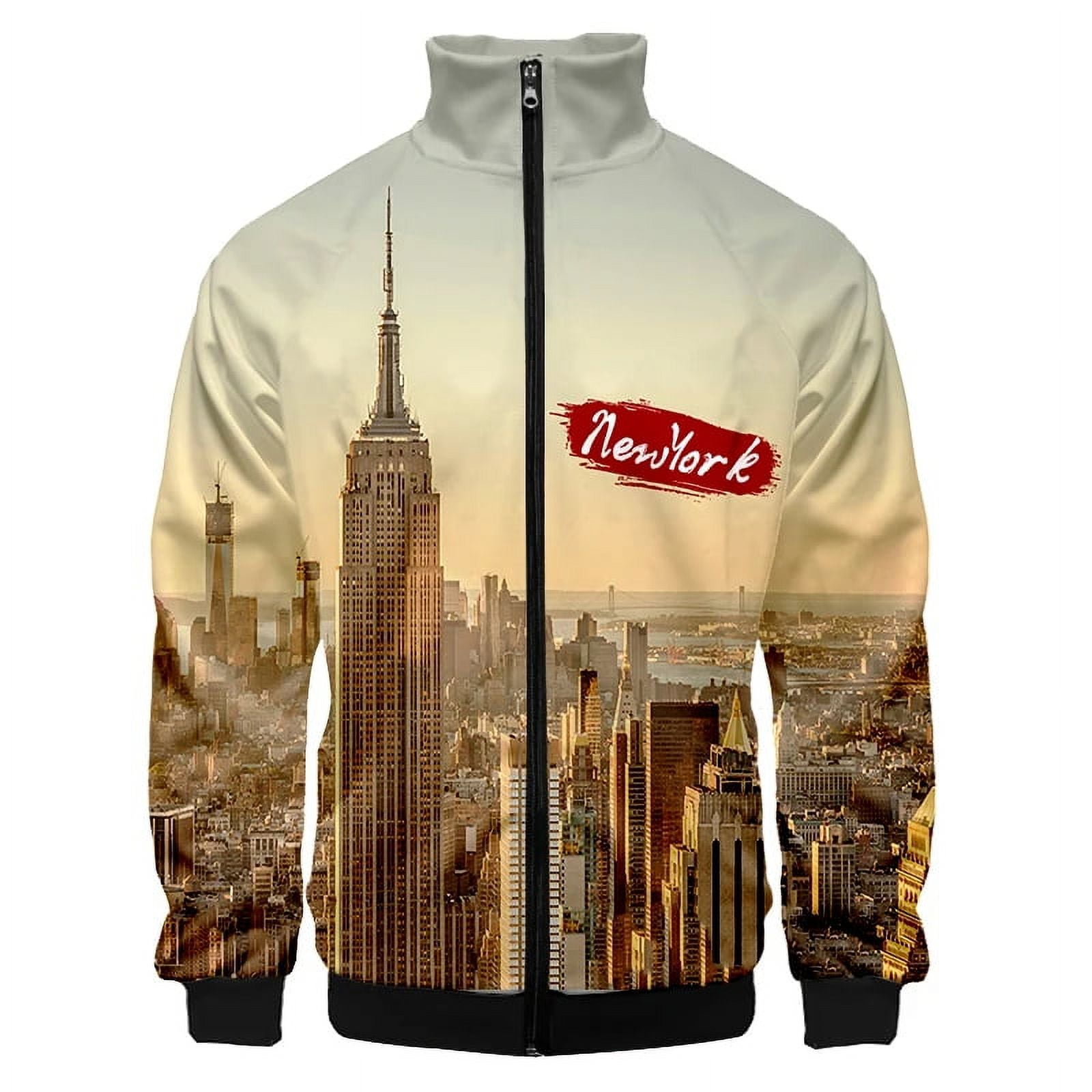 Hawaiian 3d Printed Jacket Men's Street Cool Scenery Long Sleeves Coat ...