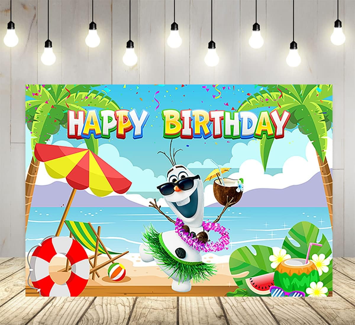 Hawaiian Aloha Backdrop for Birthday Party Supplies Summer Photo ...