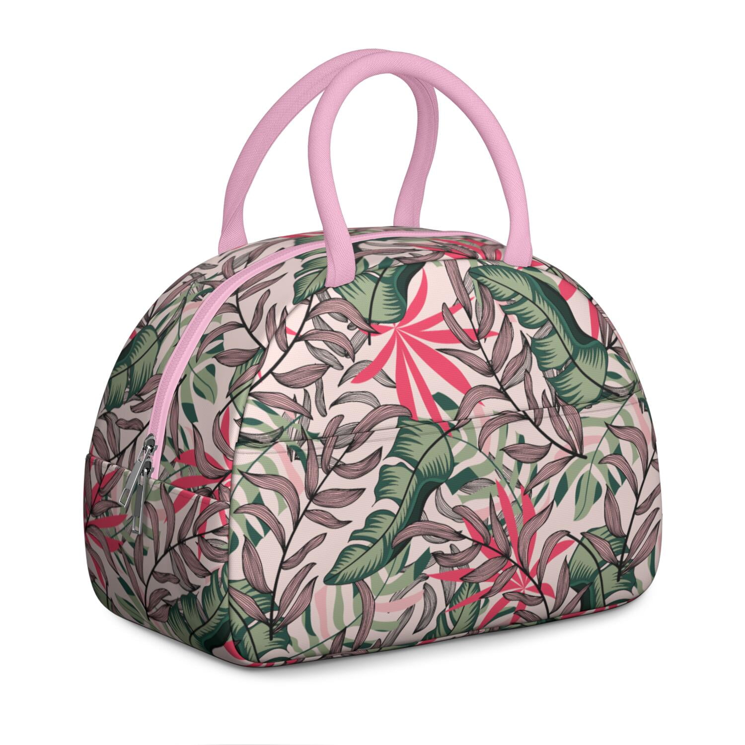 Hawaiian Aloha Lunch Bag – Tropical Floral and Leaf Design, Insulated ...