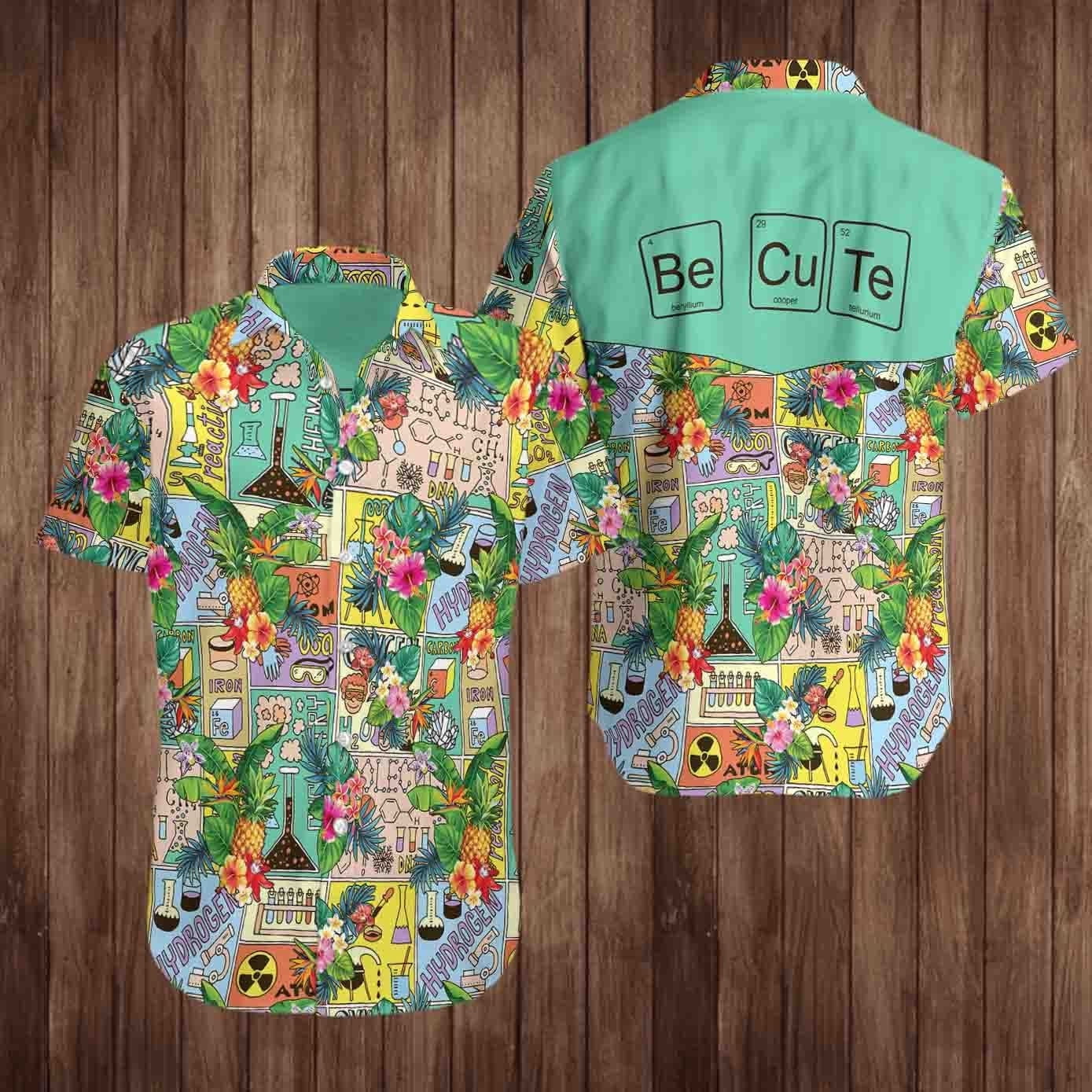 Hawaiian Aloha Shirts Chemistry Be Cute title - Walmart.com