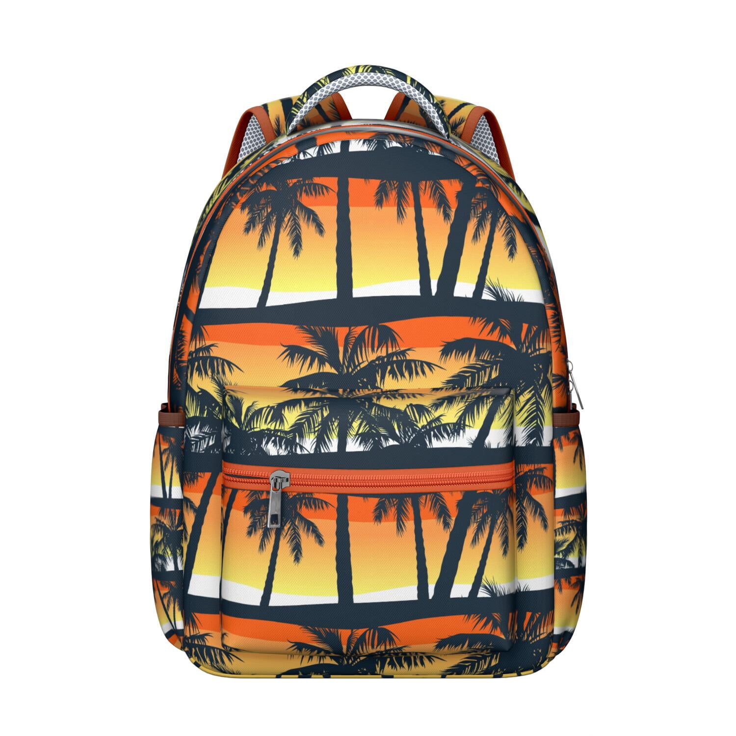 Hawaiian Backpack for Students Tropical Leaf, Palm Leaf, Aloha Floral ...