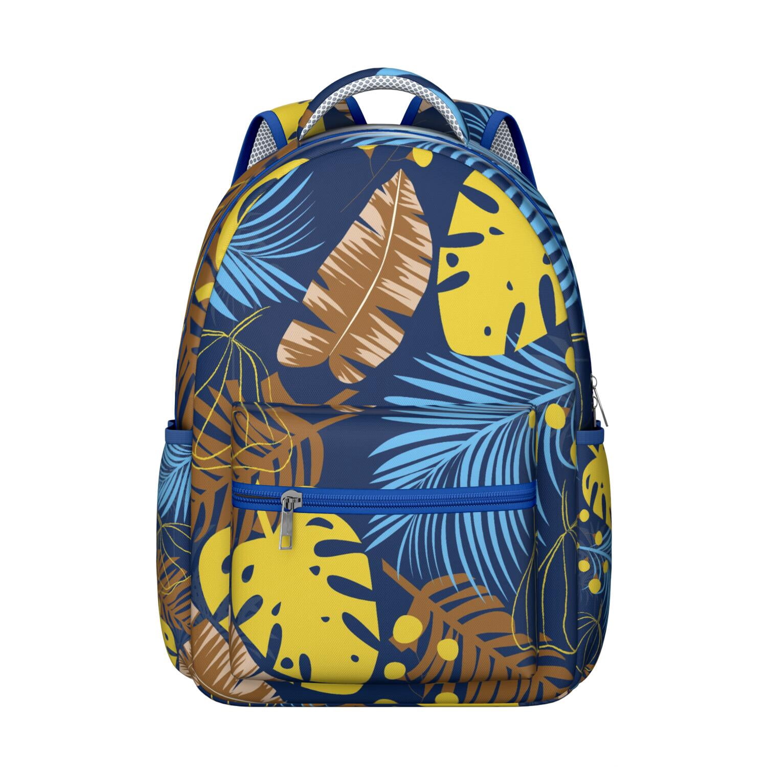 Hawaiian Backpack for Students Tropical Leaf, Palm Leaf, Aloha Floral ...