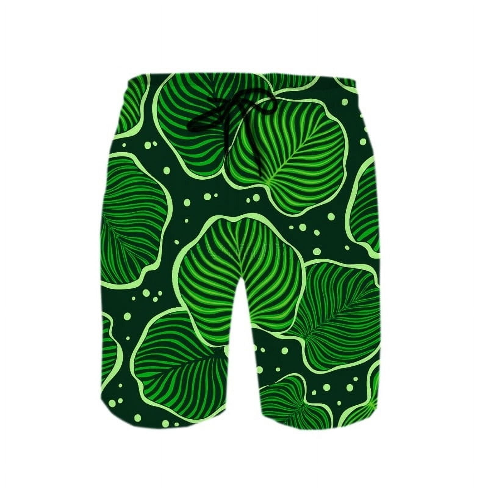 Hawaiian Beach Shorts Tropical 3D Print Coconut Palm Tree Short Pants ...