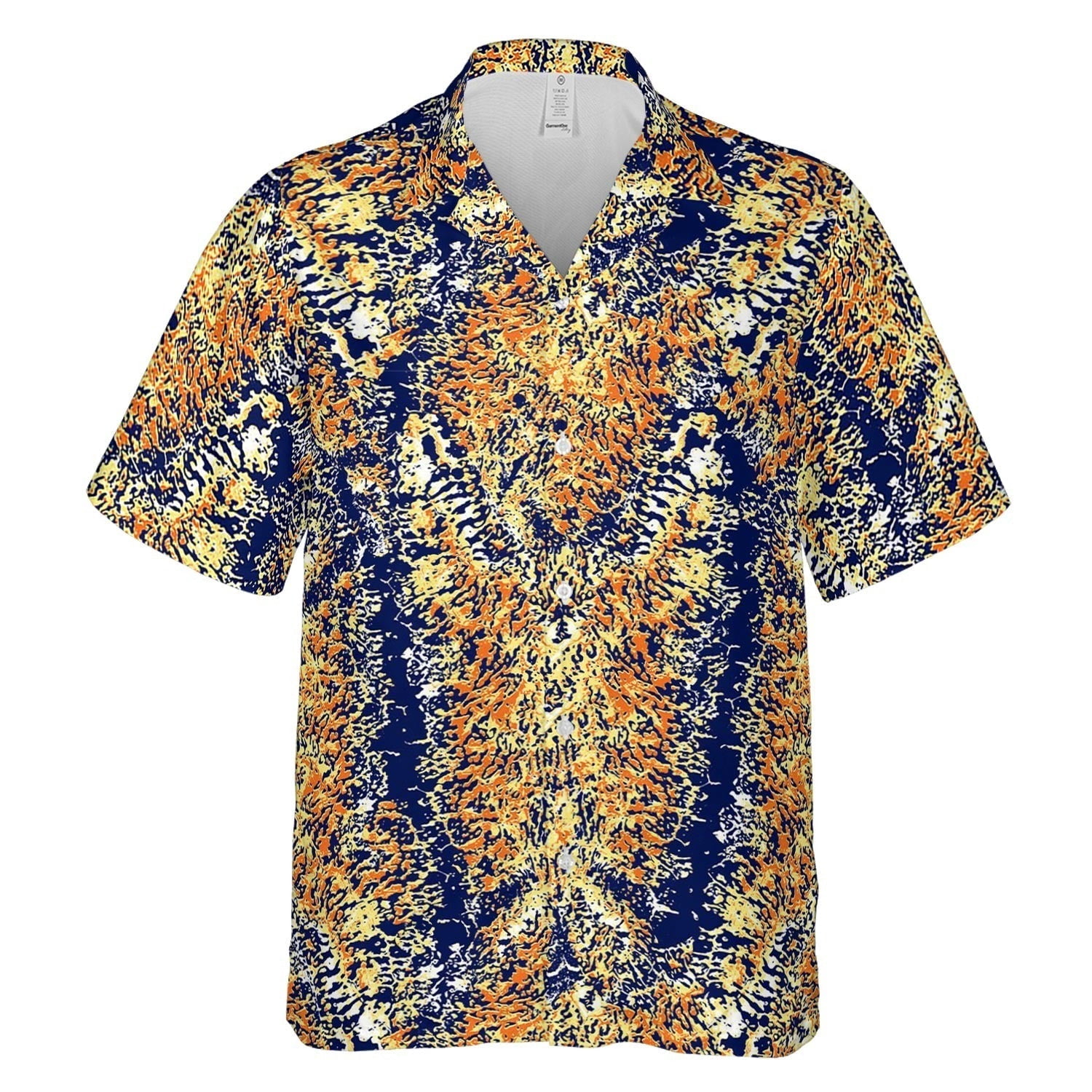 Hawaiian Camp Collar Button-Down Shirt Reptilian Skin - Walmart.com