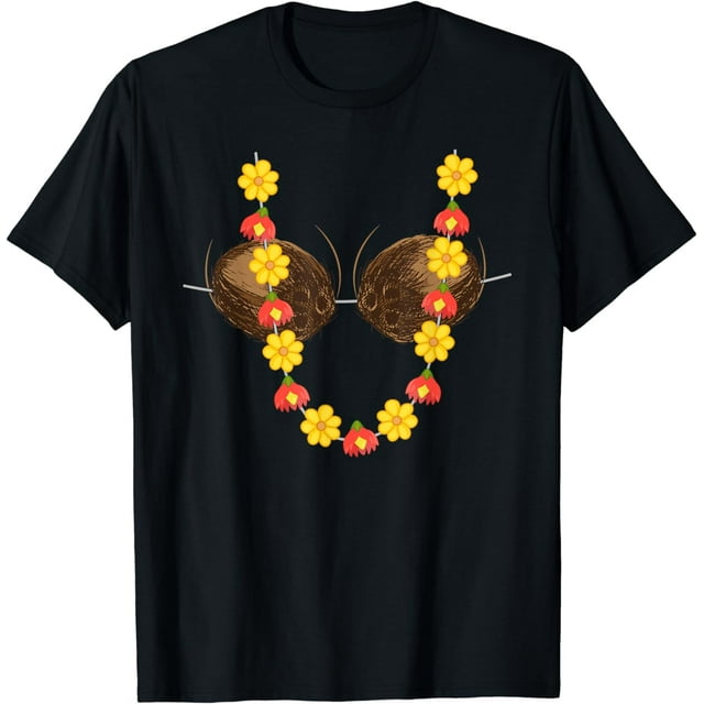Hawaiian Coconut Bra Shirt | Cool Tropical Coco Tee Gift - Walmart.com