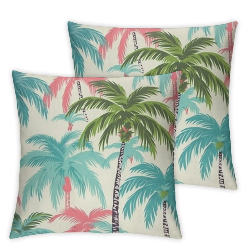 Hawaiian Coconut Palm Tree Throw Pillow Covers 22x22 Set of 2,Tropical ...