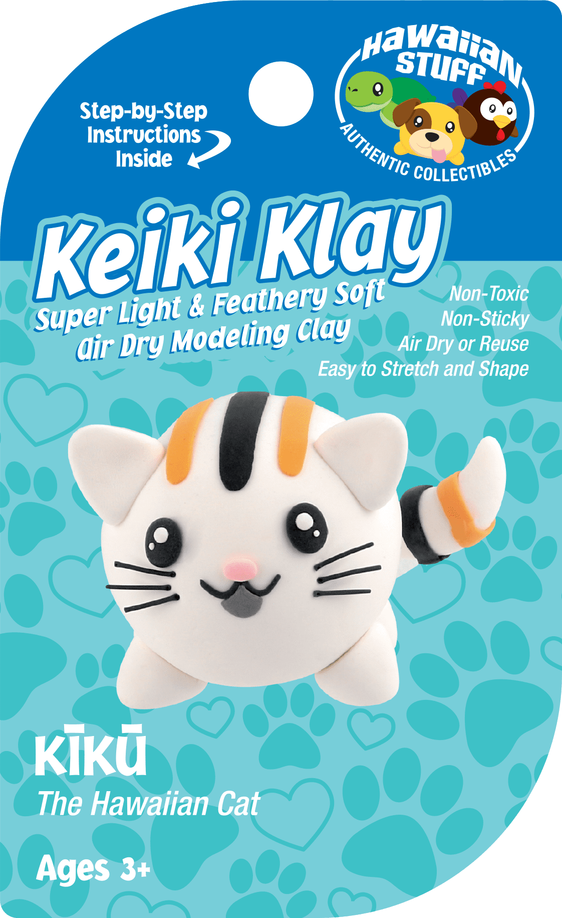 Hawaiian Collectible Hawaiian Stuff Keiki Klay Kiku Cat - Walmart.com