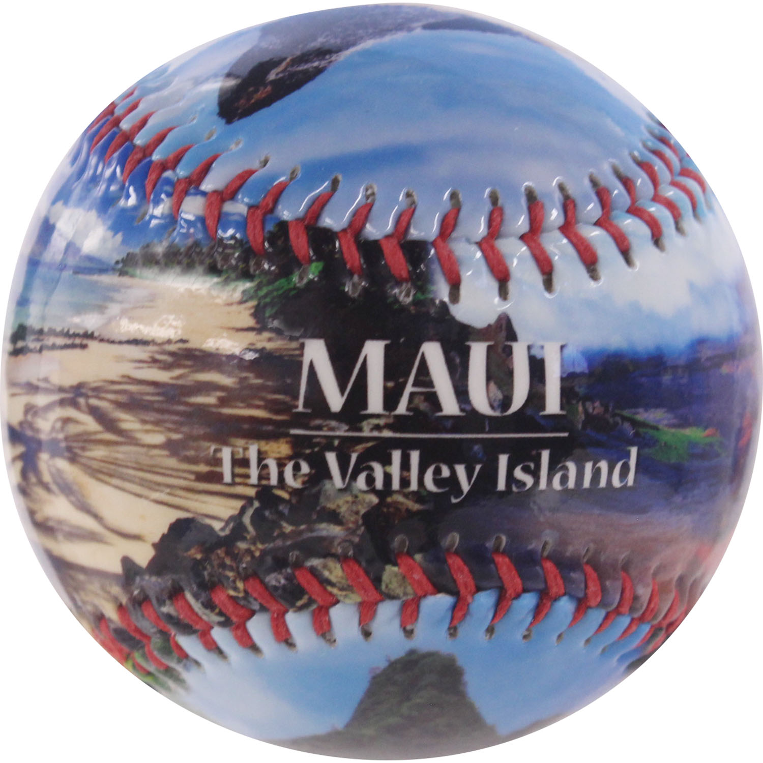 THE ISLANDER GROUP Maui Valley Island Souvenir Baseball with Coastline ...