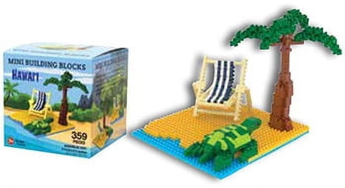 Hawaiian! Mini Building Blocks Beach Scene Kit with Turtle, Palm Tree ...