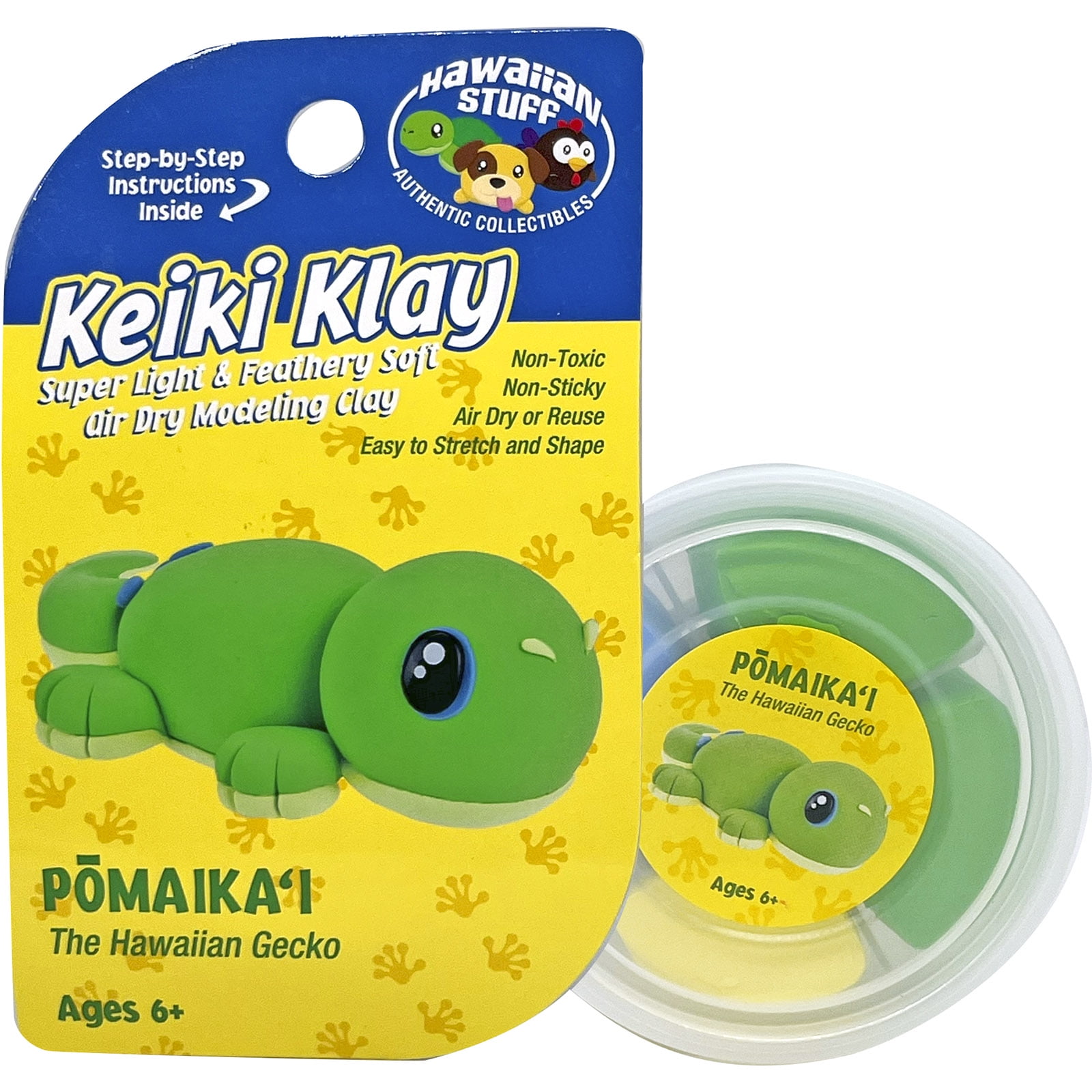 Hawaiian Collectible Keiki Klay Pomai Gecko - Walmart.com